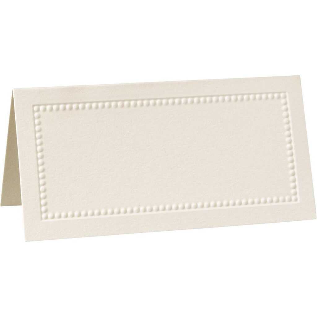 William Arthur Ecru Beaded Border Placecards | Table within Paper ...