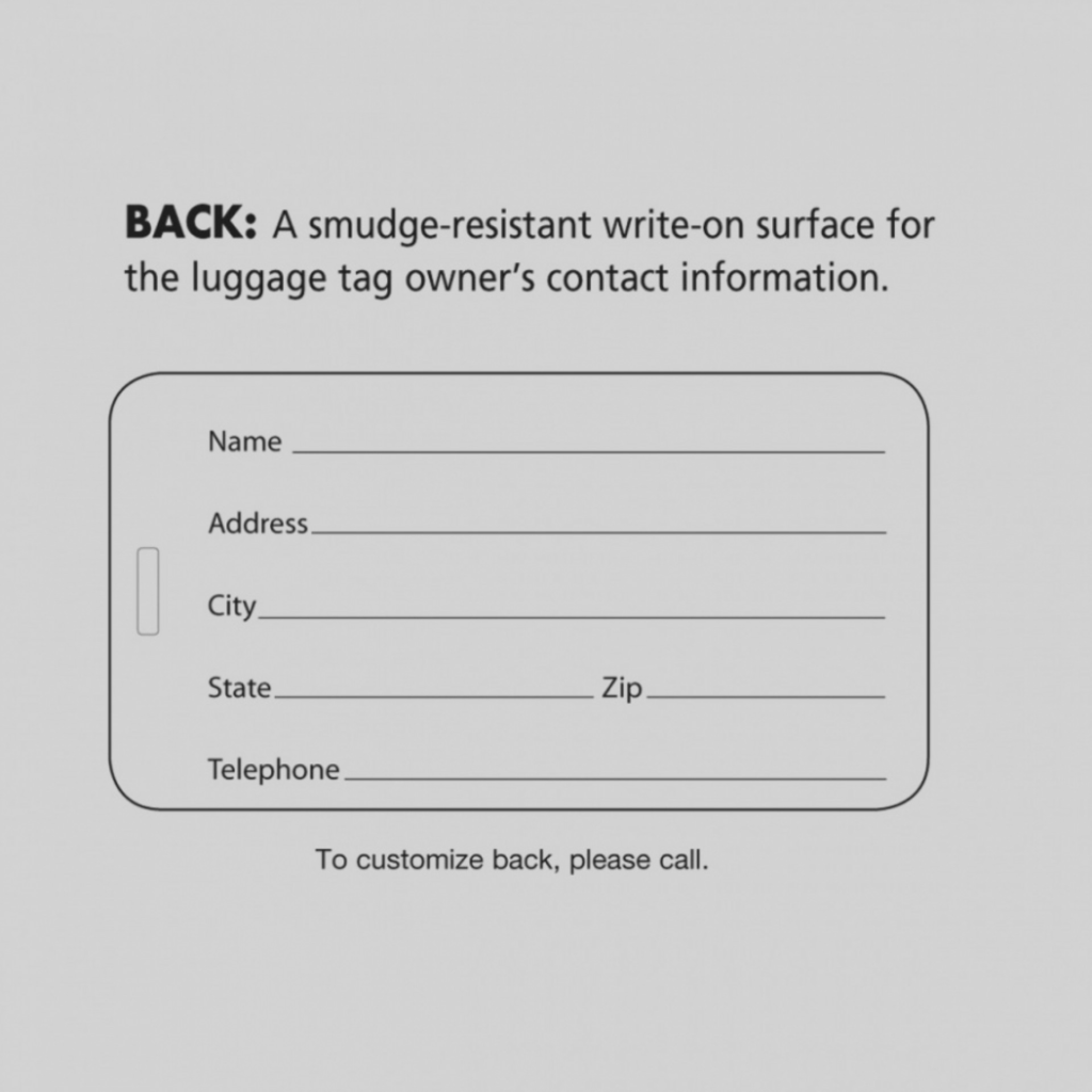 Wonderful Printable Luggage Tags Word Templates for Blank Luggage Tag ...